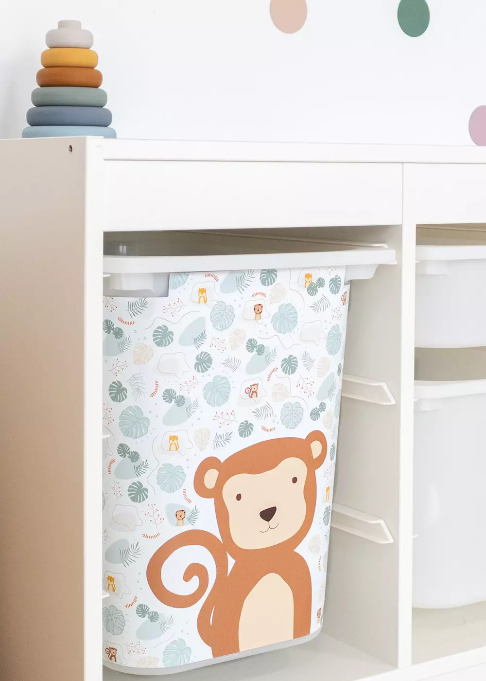 Klebefolie für IKEA TROFAST Boxen groß - Affe